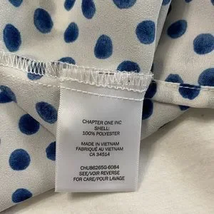 Blousology | Tops | Blousology Blue Polka Dot Short Sleeve Top | Poshmark